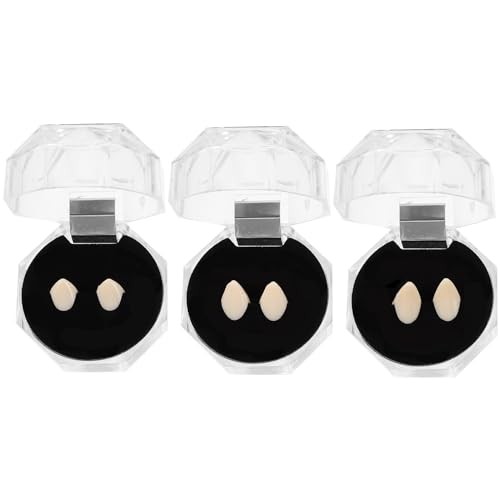 Vampire Teeth Werewolf Fangs 3 Pairs of Fangs Cosplay Resin White ...