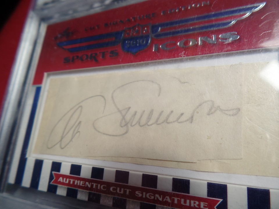 d1956 Al Simmons HUGE 1/1 AUTOGRAPH RARE Leaf Cuts signed RAZOR BGS SP ...