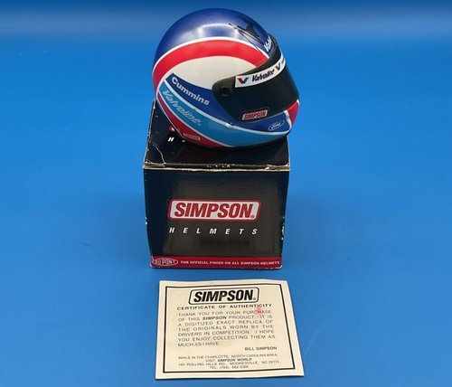 SIMPSON HELMETS MARK MARTIN SIGNED Du Pont Valvoline NICE Fast Free ...