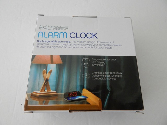 Tzumi Portable LED Alarm Clock With Wireless Charging for sale online ...