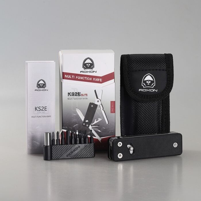 ROXON KS2 Elite Multitool Varied Integrated Tools D2 Steel Blade G10 ...