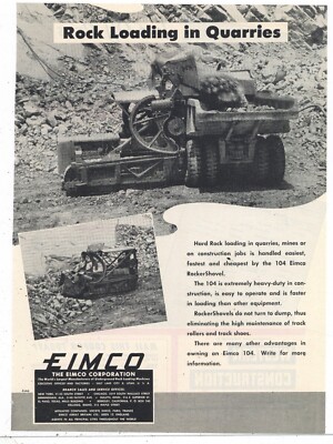 1951 EIMCO Co. Ad: Model 104 RockerShovel, Rocker Shovel - Salt Lake ...