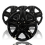 Set of 4 BLACK 17" Hub Caps Full Rim Wheel Covers 5 Spoke Star Hubs ...