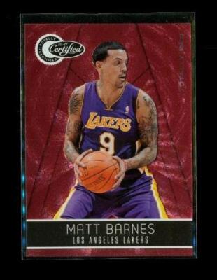 2010-11 PANINI CERTIFIED RED Chrome Basketball Card #74 MATT BARNES ...
