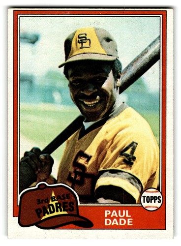 1981 Topps #496 Paul Dade San Diego Padres | eBay
