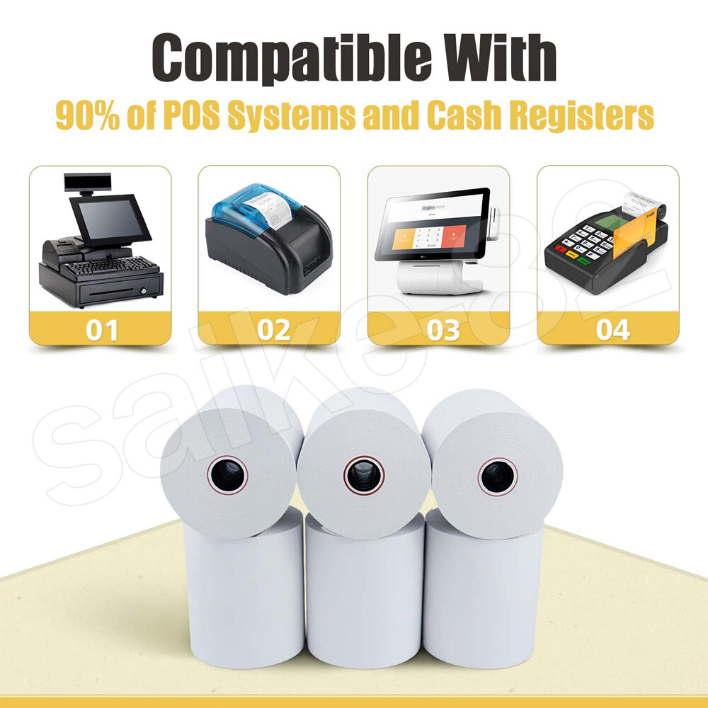 80x80mm Premium EFTPOS Thermal Paper POS Credit Card Cash Register ...