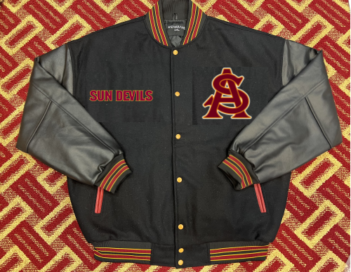 Arizona State Sun Devils NCAA varsity Jacket genuine cowhide leather ...