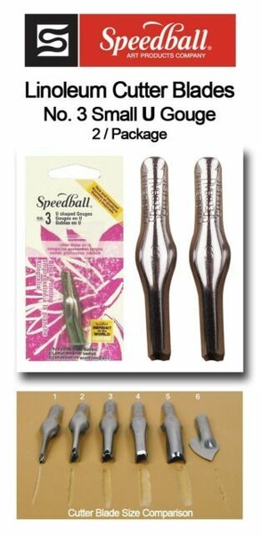 Speedball 41203 Lino Cutter Blades 2-pack #3 Small U Gouge for sale ...