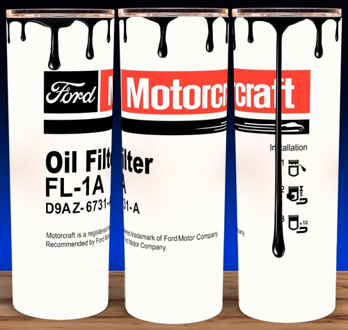 Ford Motorcraft FL-1A Lube Filter Oil Drip Coffee Cup Mug Tumbler 20 oz ...
