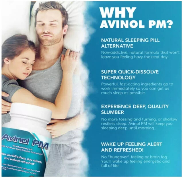 Avinol PM Quick Melts - Melatonin 5mg + Relief w/ Insomnia,Work or Jet ...