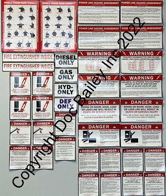 Mobile Crane Safety Decal Kit | eBay