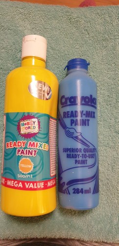 ready mixed paint yellow 500ml, blue 284 ml | eBay UK