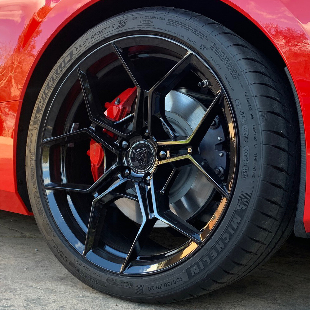 19/20" Blaque Diamond BD-F25 Black 19x8.5 20x12 Wheels Rims Fits ...