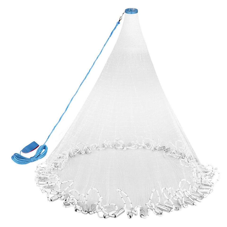 8ft/4ftRadius Fishing Cast Net Bait Easy Throw Hand Cast Strong Nylon ...