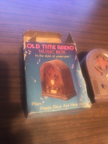 Radio Style Chadwick-Miller Music Box over 3”plays Happy Days Are Here ...