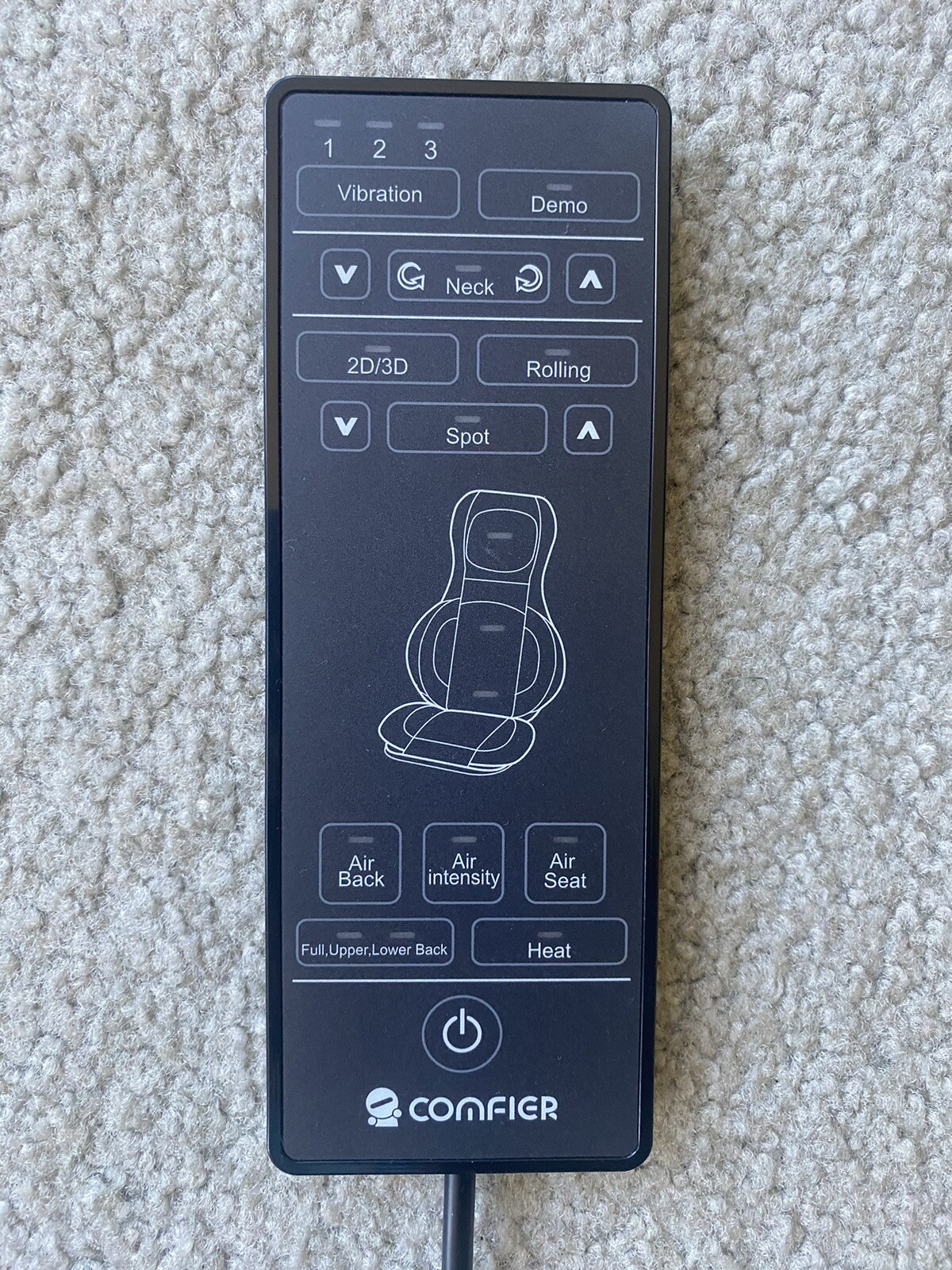 Comfier Shiatsu Neck & Back Massager 2D/3D Full Back Massager with Heat ...