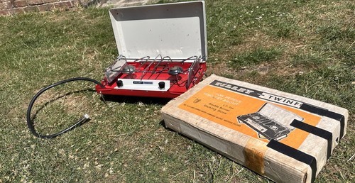 Vintage TILLEY Twinfold Doub Burner Gas Camping Stove & Reg - 70’s BOX ...