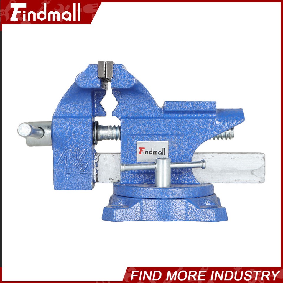 Findmall 4-1/2" Bench Vise with Anvil Swivel Locking Base Table top ...