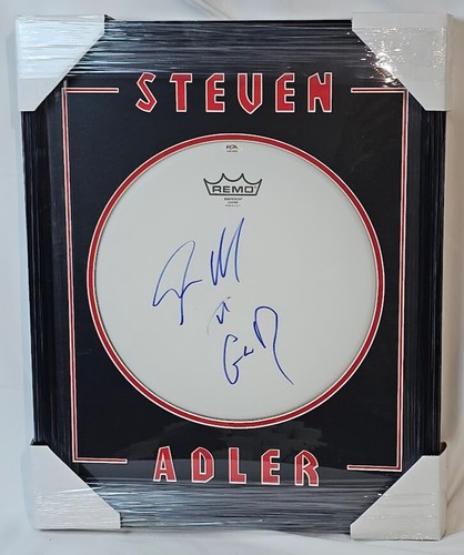 Steven Adler signed drum head Guns and Roses GNR drummer Autographed ...