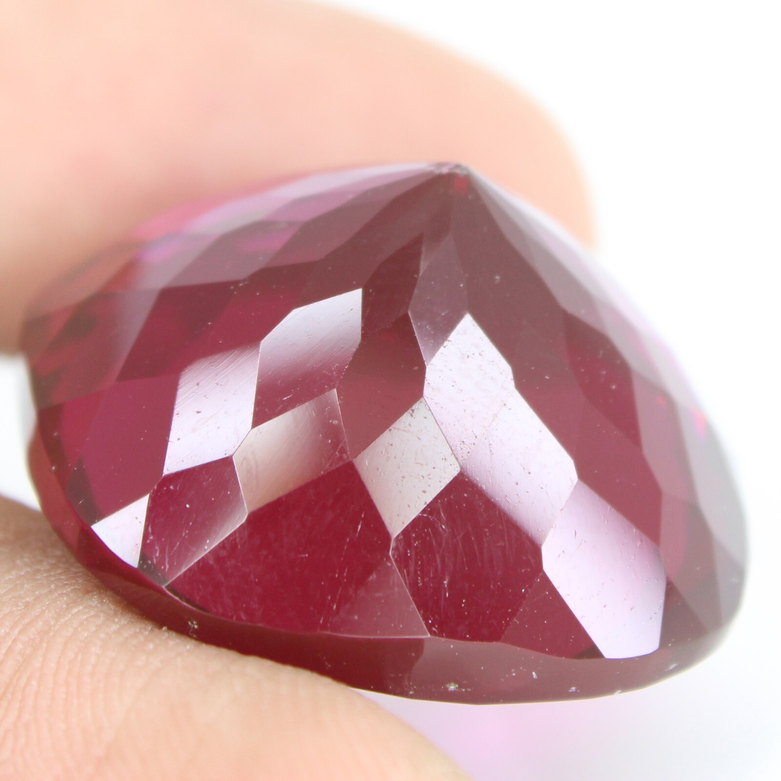 52 Ct Cushion Cut Red Natural Painite Loose Gemstones Huge Size 23x23 ...