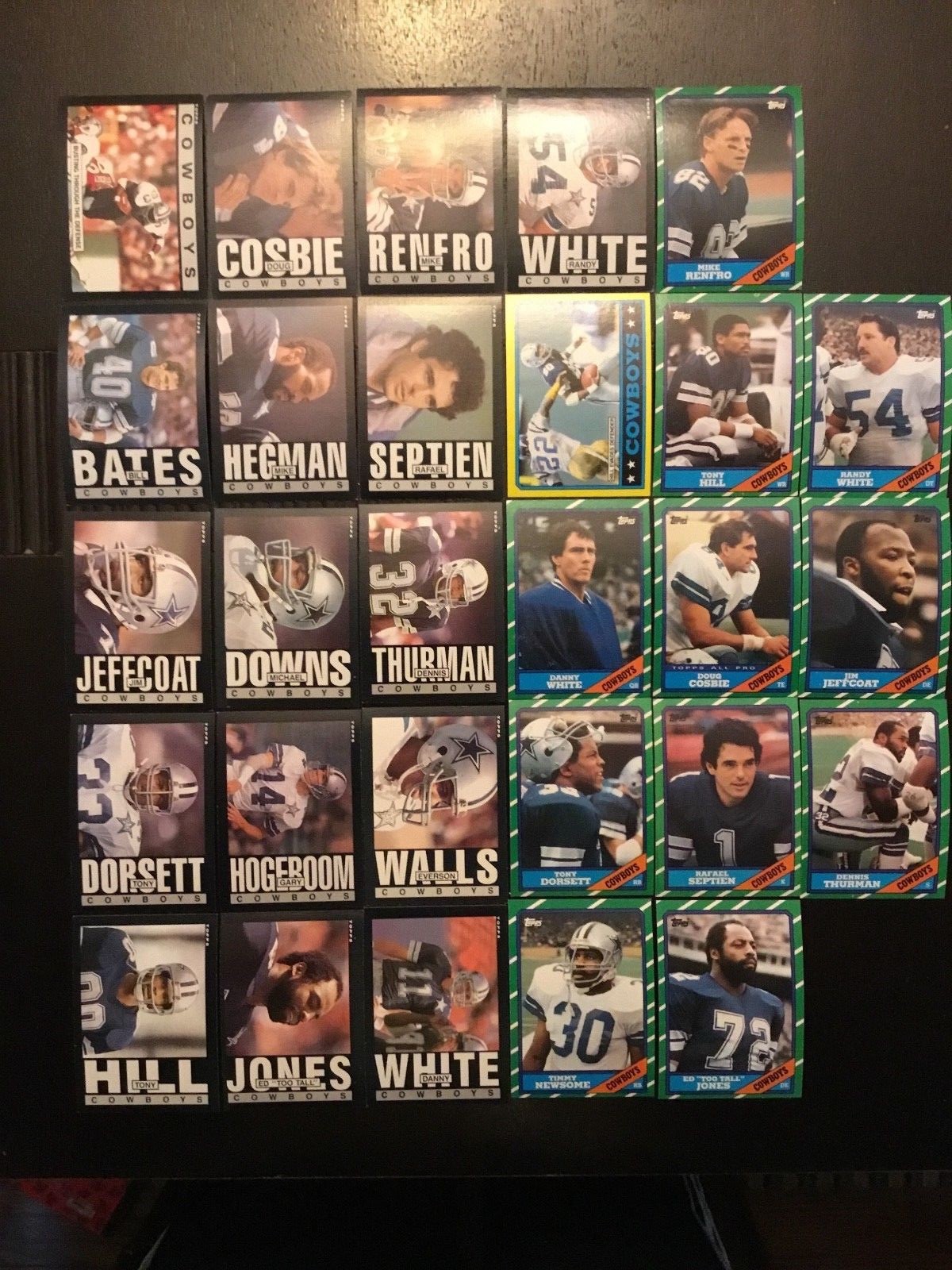 1985 & 1986 Topps DALLAS COWBOYS Complete Team Sets Lot DORSETT-BATES ...