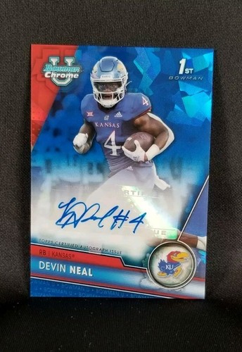 2023 Bowman University Sapphire - Devin Neal Blue Auto Color Match ...