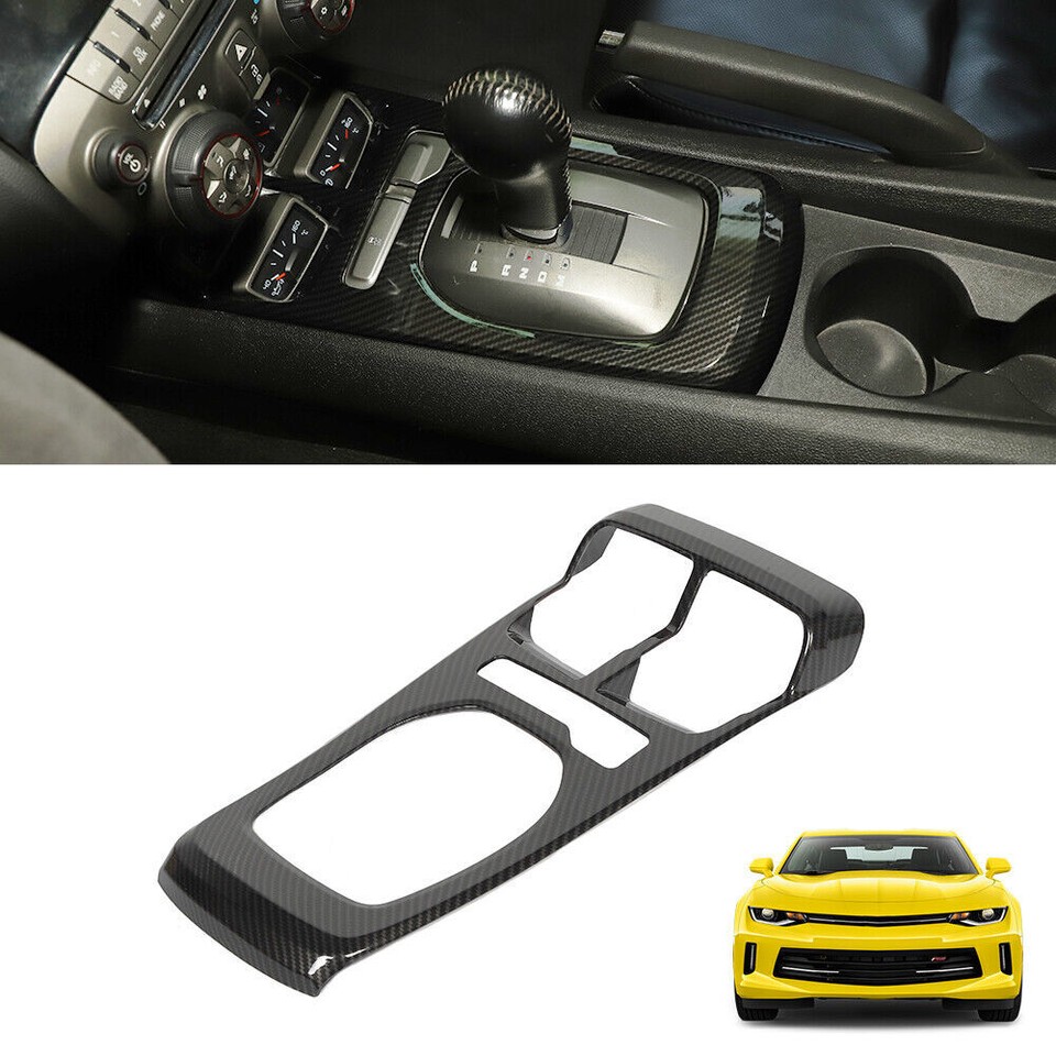 Carbon Fiber Interior Console Cover Trim Accessories For Chevy Camaro ...