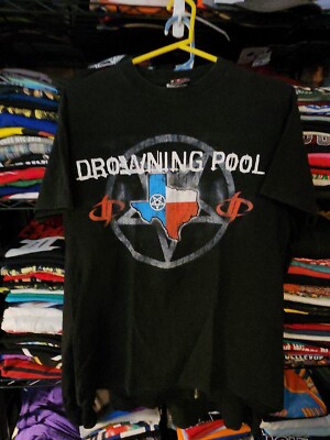 Vintage Drowning Pool Tour Giant Tag Made In USA M Black T Shirt | eBay
