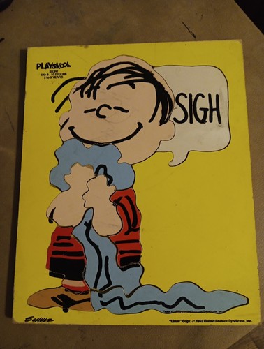 Playskool Peanuts Vintage Wooden Puzzle (SIGH! 230-8) Linus Charles ...