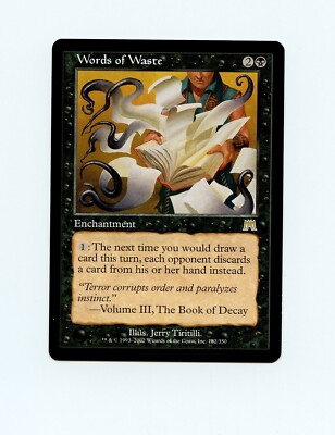 Words of Waste Onslaught NM- MTG Magic the Gathering 1 | eBay