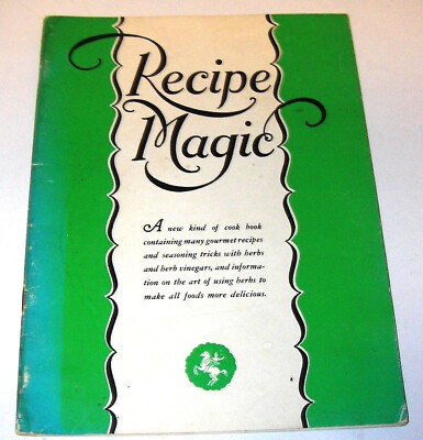 1956 Recipe Magic by Pat Winter House of Herbs Cookbook Advertising. | eBay