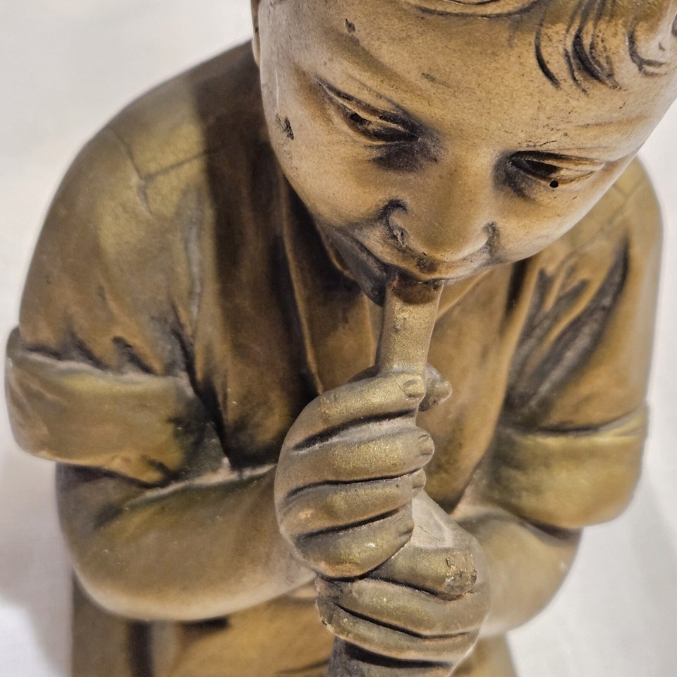 VINTAGE ESCO PETER PIPER GOLD STATUE BUST FIGURINE ~ INSCRIBED E ...