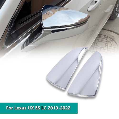 For 2019-2022 Lexus ES RC UX LC LS Chrome Rearview Mirror Cover Trim ...