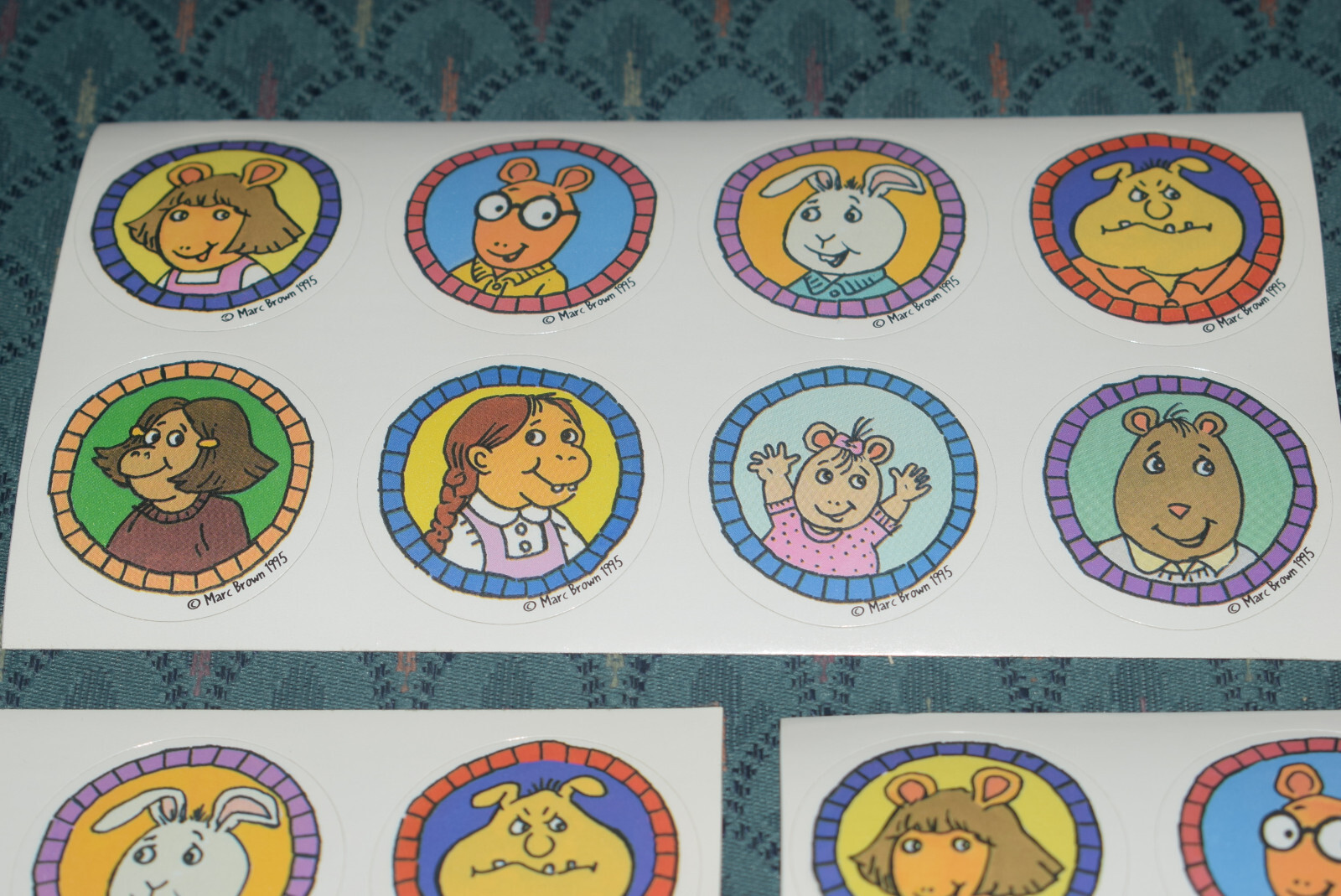 Vintage Arthur Stickers 3 Sheets (1995) Characters PBS Kids - Marc ...
