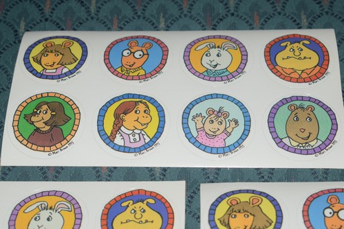 Vintage Arthur Stickers 3 Sheets (1995) Characters PBS Kids - Marc ...