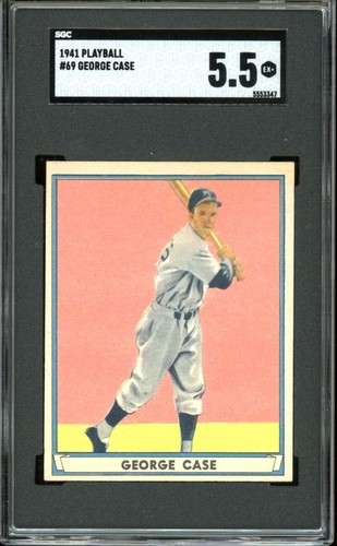 1941 Play Ball #69 George Case Senators SGC 5.5 EX+ | eBay