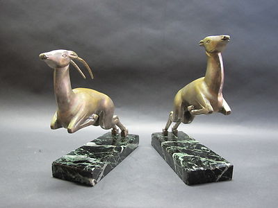 Art Deco - Bronze Bookends