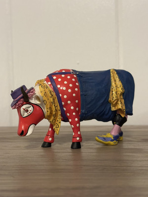 Cow Parade by Westland "Bull Fight'n Bossie" #9150 Clown Cow Figurine ...