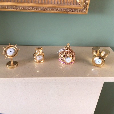 Miniature Clock Collection of 4 Clocks tested and working | eBay UK