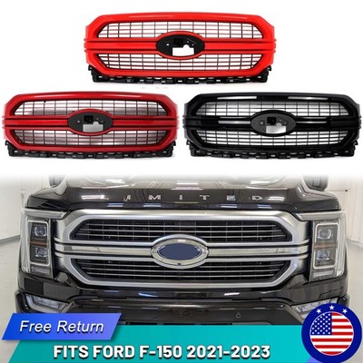 Front Bumper Upper Grille Grill Assembly For Ford 2021-2023 F-150 ML3Z ...
