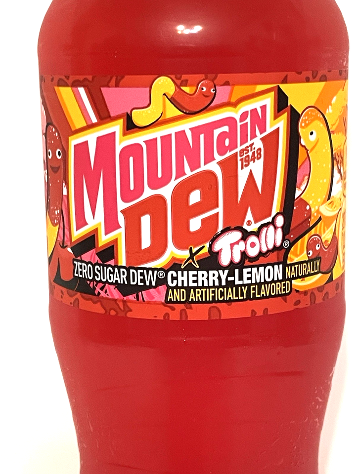 Mountain Dew 20oz Trolli Gummy Worm Zero Sugar New Lot Of 2 Bottles ...