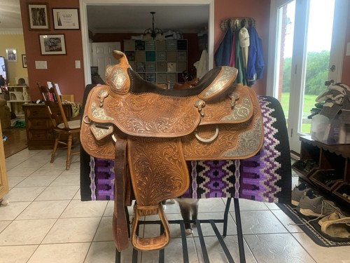 Brown 16 in Silver Mesa Western Show Saddle, Used | eBay