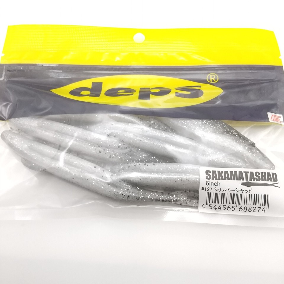 Deps Sakamata Shad 6 inch Soft Plastic Worms Choose Colors Made in ...