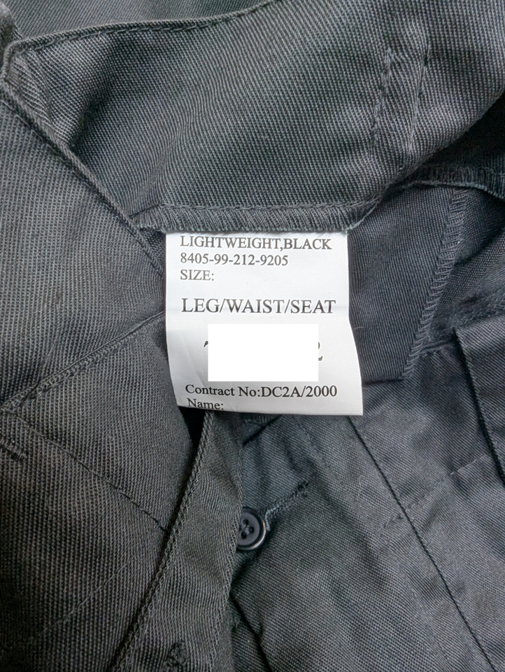 NEW Cooneen Defence Ltd Black Lightweight Combat Trousers Made in UK ...