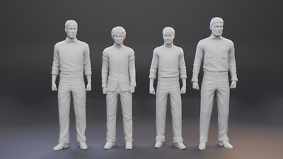 Jonny Quest 4 Figure Set Dr Quest Race Jonny Hadji 1:24 scale 3D ...