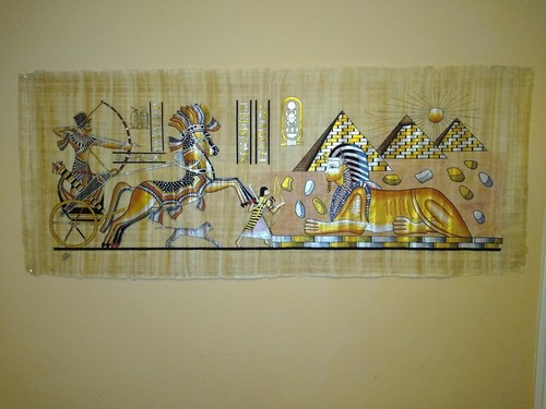 Handmade Egyptian Papyrus with vivid color designs. | eBay