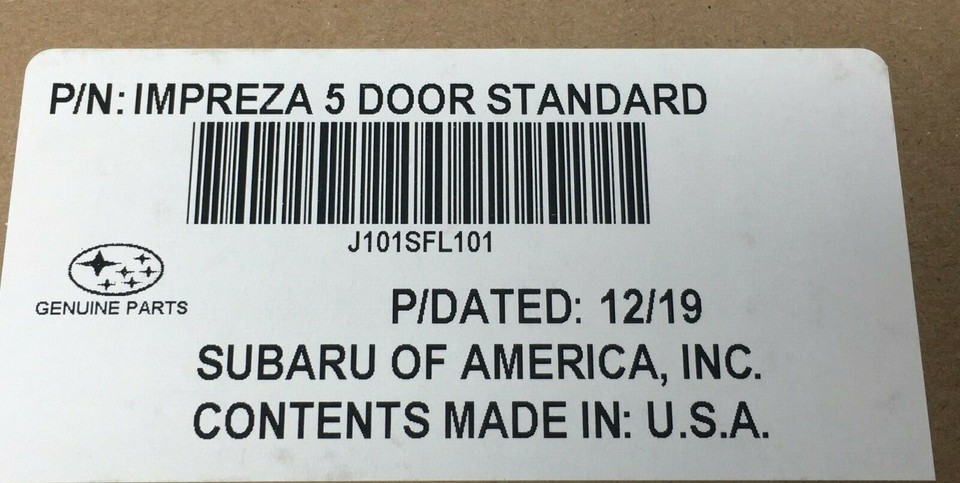 2017-2023 Subaru Impreza 5 DOOR Splash Guards Set of 4 Mud Flaps ...