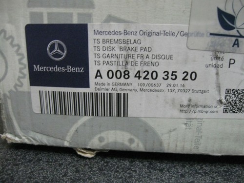 NEW MERCEDES-BENZ FRONT BRAKE PADS (PN 008 420 35 20) | eBay