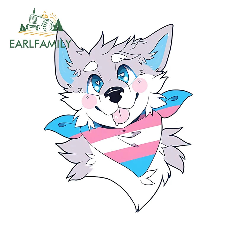 EARLFAMILY 5.1" Lovely Cartoon Furry Car Stickers Creativite Funny ...