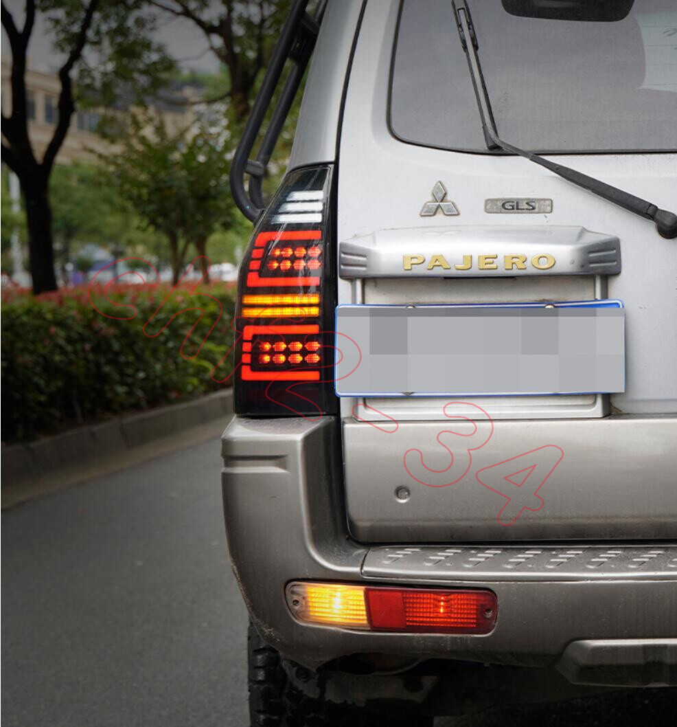Smoke Black LED Rear Lamps Taillights*2 For Mitsubishi Pajero Montero ...